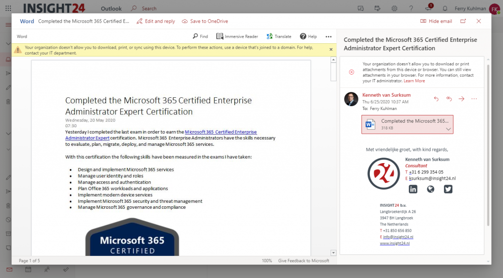 Limit Access To Outlook Web Access Sharepoint Online And Onedrive Using Conditional Access App