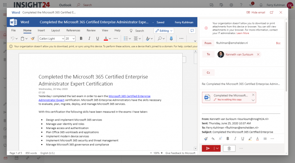 Limit Access to Outlook Web Access, SharePoint Online and OneDrive ...