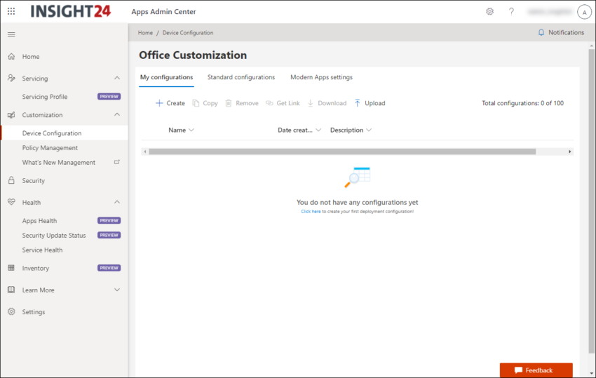 A first look at the Microsoft 365 Apps admin center - Modern Workplace Blog