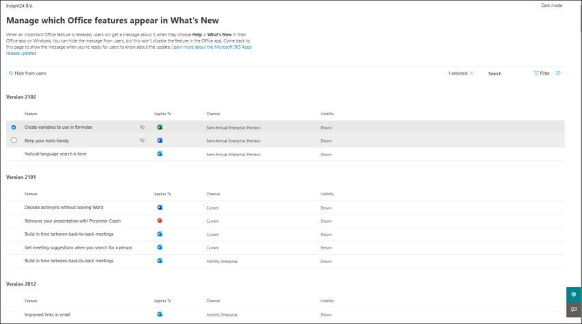 A first look at the Microsoft 365 Apps admin center - Modern Workplace Blog