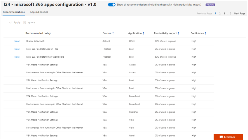 A first look at the Microsoft 365 Apps admin center - Modern Workplace Blog