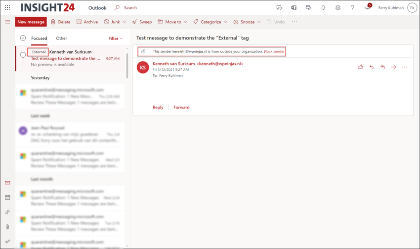 Enable external sender identification in Exchange Online - Modern ...