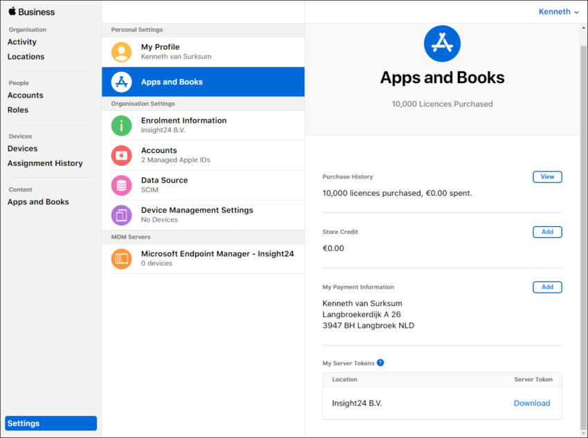 Connecting Microsoft Endpoint Manager to Apple Business Manager ...
