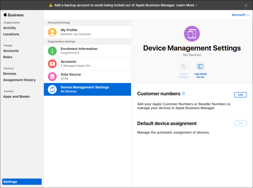 Connecting Microsoft Endpoint Manager to Apple Business Manager ...