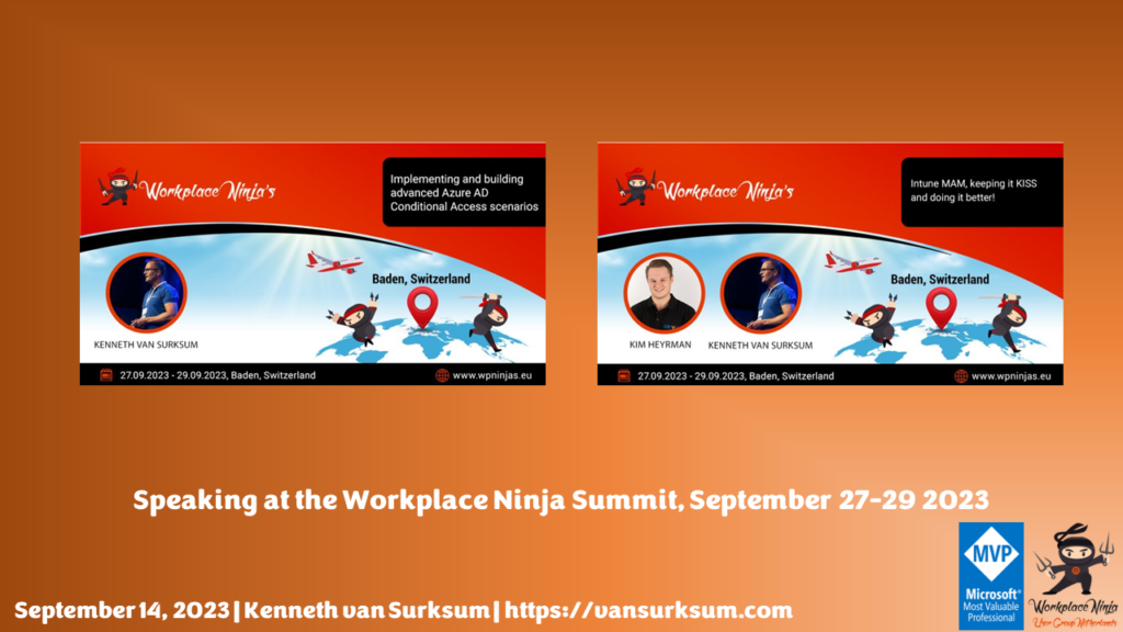 Speaking at the Workplace Ninja Summit, September 27-29 2023 - Modern ...