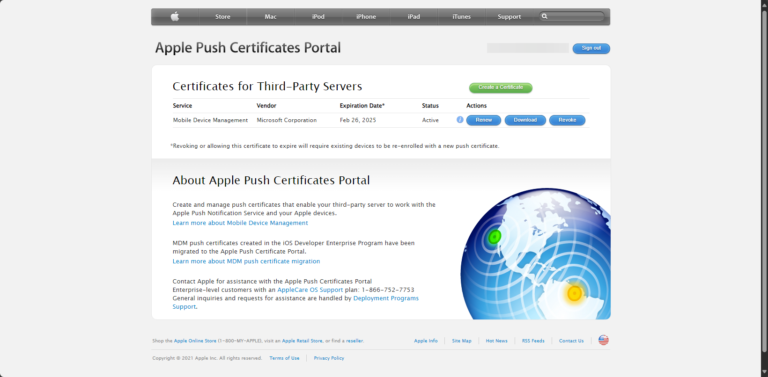 Renewing Apple Enrollment Program, VPP Token, and MDM Push Certificate ...