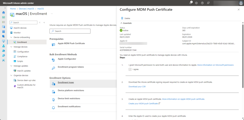 Renewing Apple Enrollment Program, VPP Token, and MDM Push Certificate in Microsoft Intune and ...
