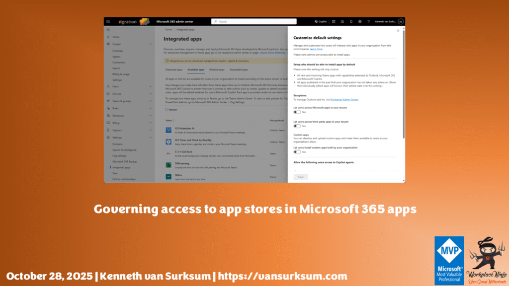 Governing access to app stores in Microsoft 365 apps - Modern Workplace ...