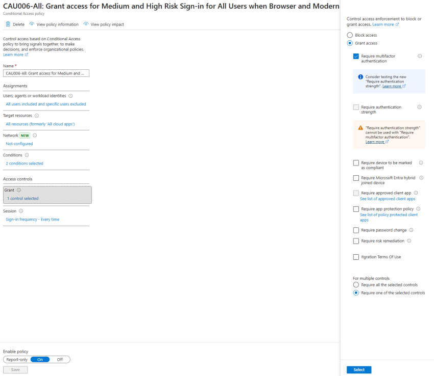 Require Risk Remediation in Entra Conditional Access - Modern Workplace ...